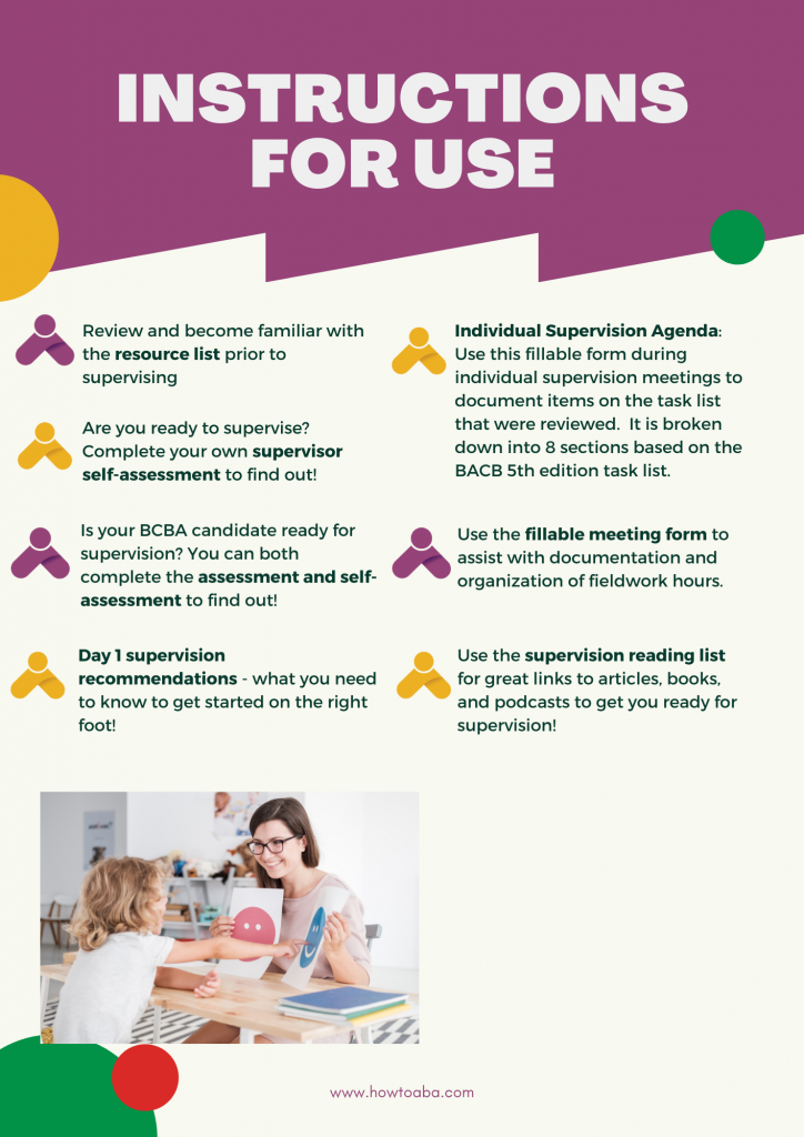 Supervision Resource Bundle - How to ABA
